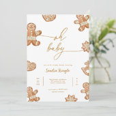 Gingerbread Baby Shower Invitation Winter | Zazzle