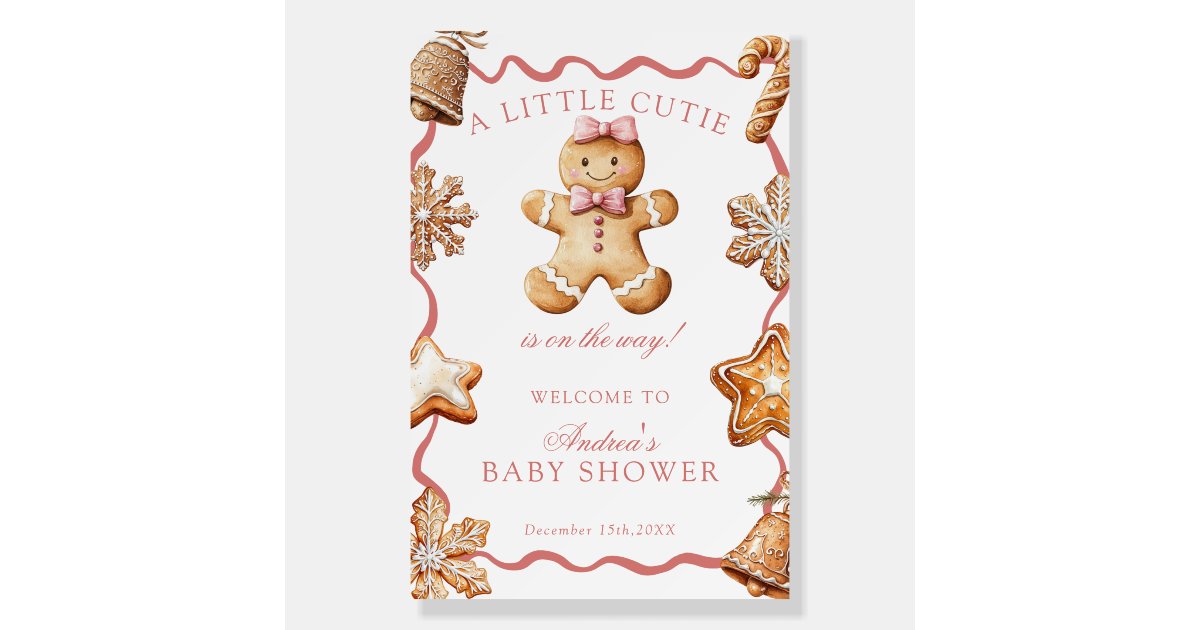 Gingerbread | Baby Shower Welcome Sign | Zazzle