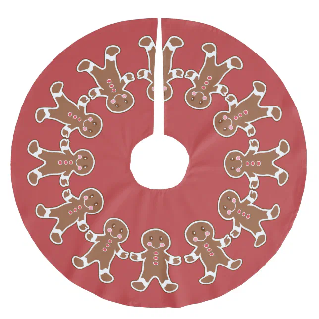 Gingerbread Boys Christmas Tree Skirt | Zazzle