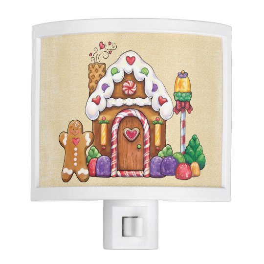 Gingerbread Candy House Night Light | Zazzle.com