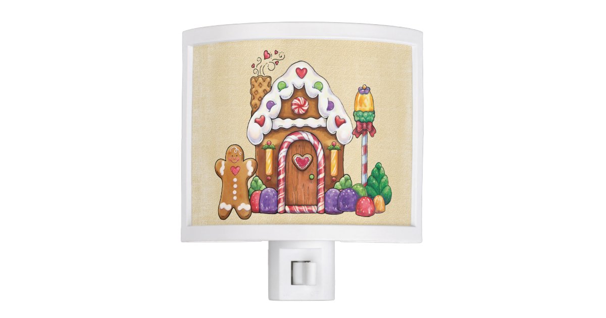 Gingerbread Candy House Night Light | Zazzle