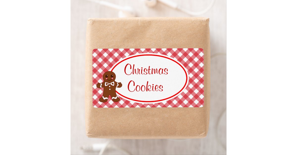 Gingerbread Christmas Cookies Labels | Zazzle