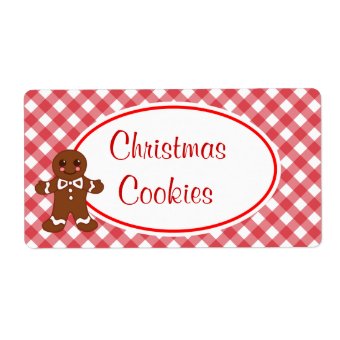 Gingerbread Christmas Cookies Labels | Zazzle