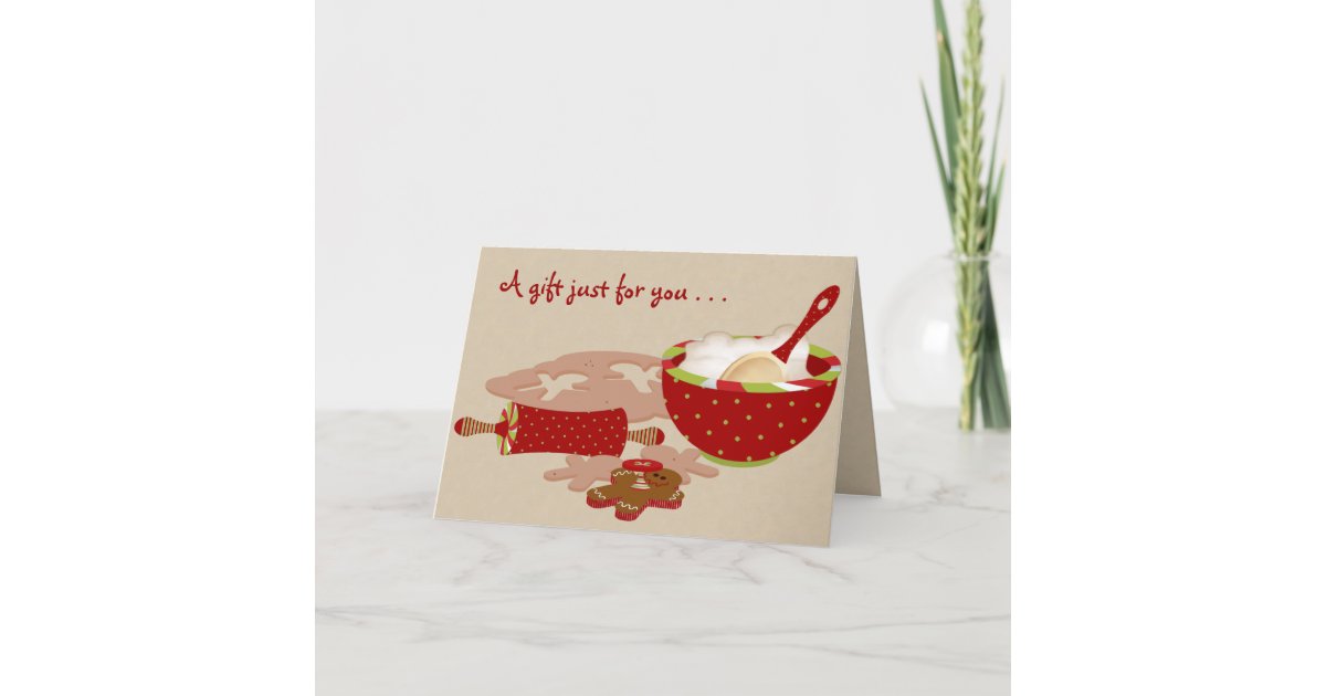 Gingerbread Christmas Recipe Cards | Zazzle