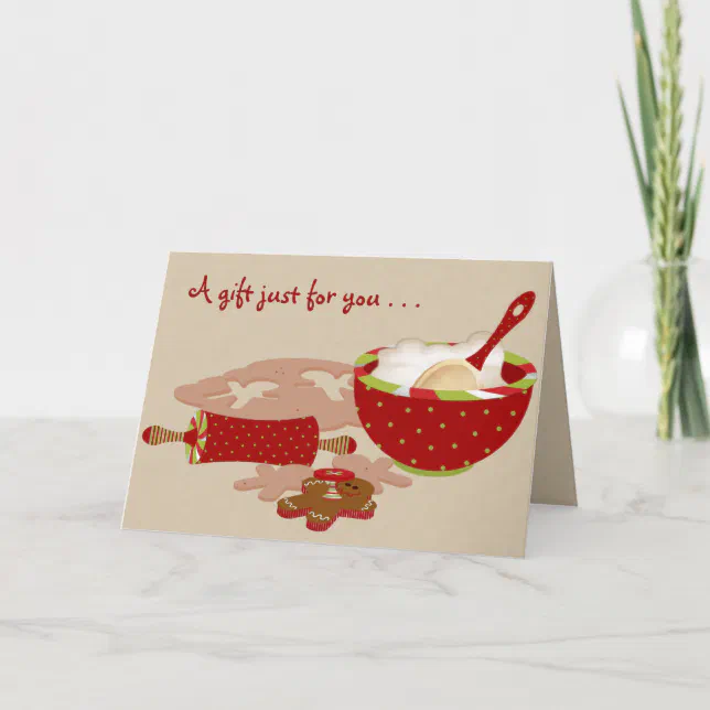 Gingerbread Christmas Recipe Cards | Zazzle