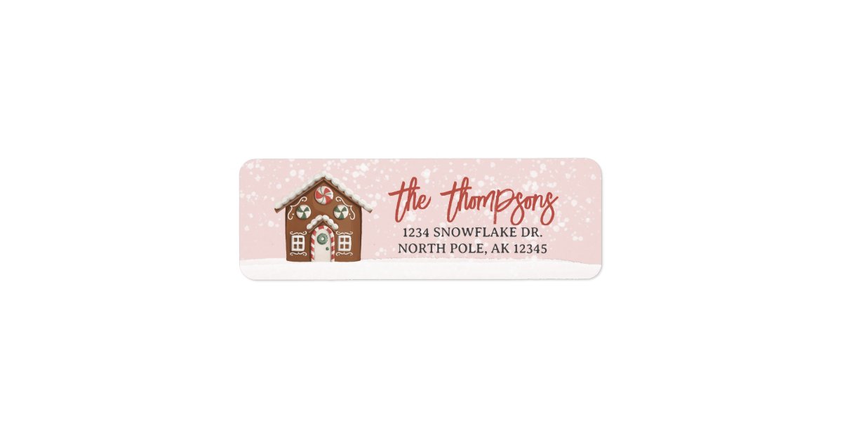 Gingerbread Christmas Return Labels | Zazzle