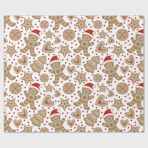 Gingerbread Christmas Wrapping Paper | Zazzle