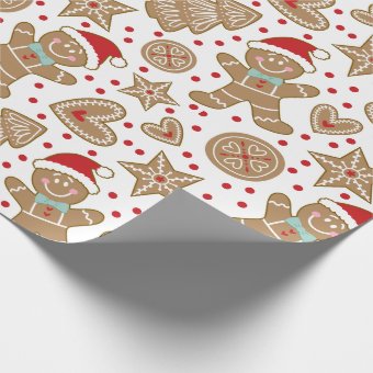 Gingerbread Christmas Wrapping Paper | Zazzle