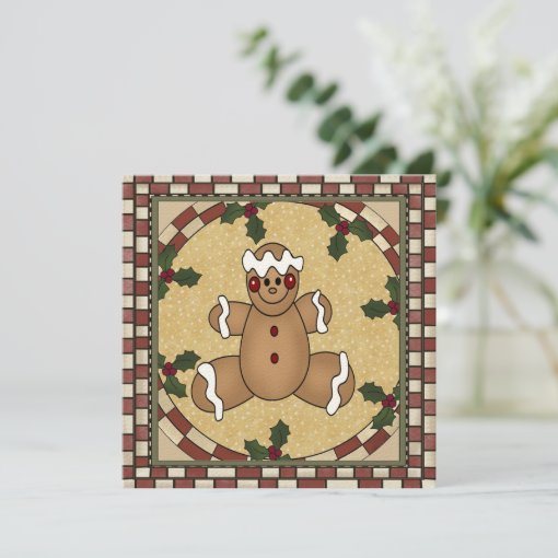 Gingerbread Cookie Christmas Party Invitation | Zazzle