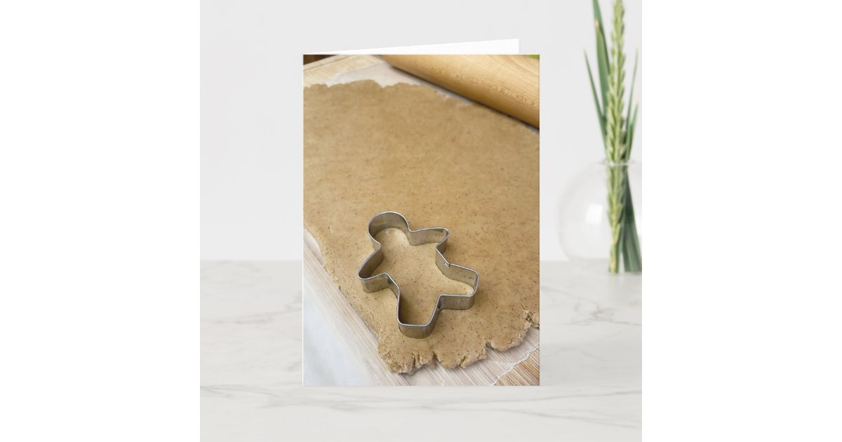Gingerbread Cookie Cutter Thank You Card | Zazzle