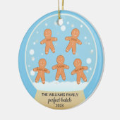 Gingerbread Cookie Family Personalized Ornament | Zazzle