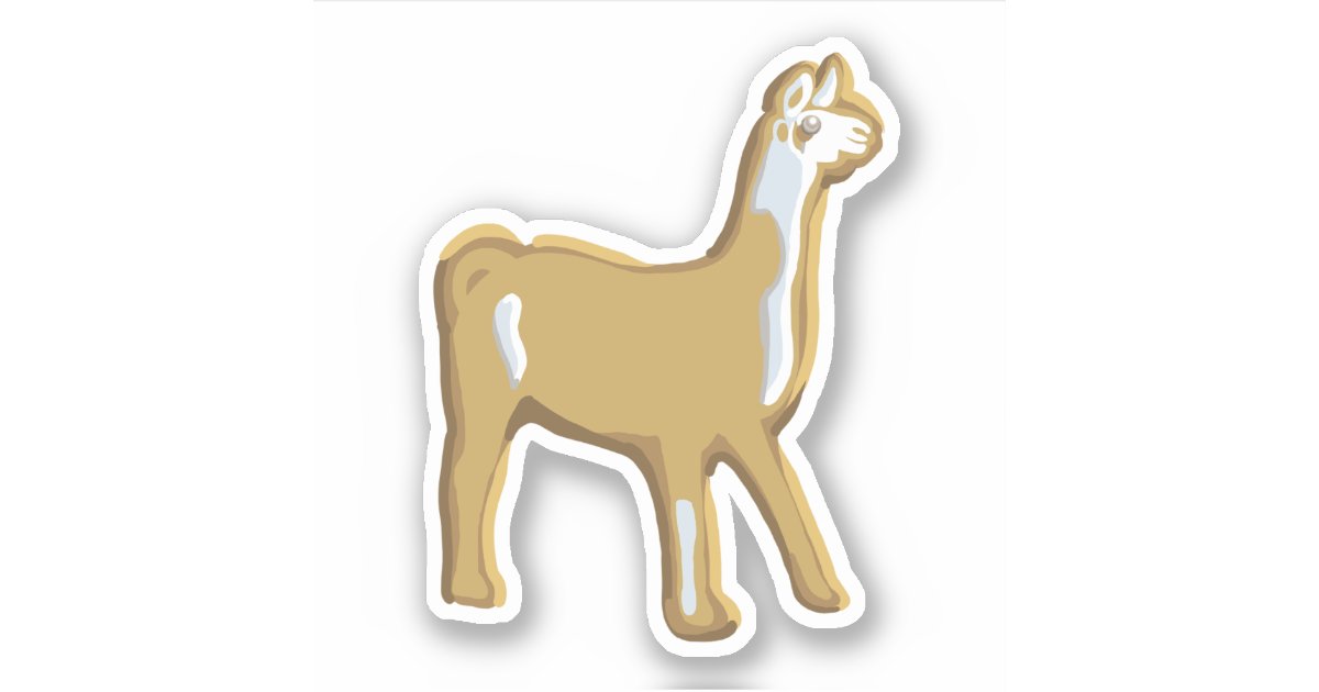 Gingerbread Cookie / Lama Sticker | Zazzle