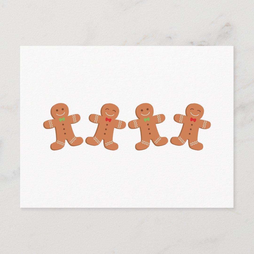 Gingerbread Cookies Border Postcard | Zazzle