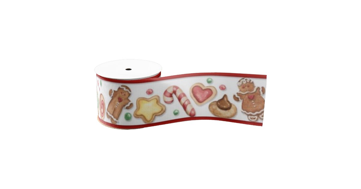 Gingerbread Cookies & Candy Ribbon | Zazzle
