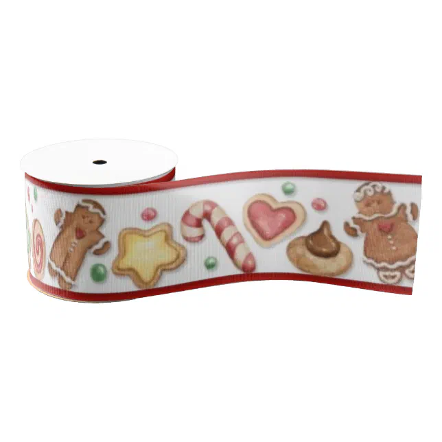 Gingerbread Cookies & Candy Ribbon | Zazzle