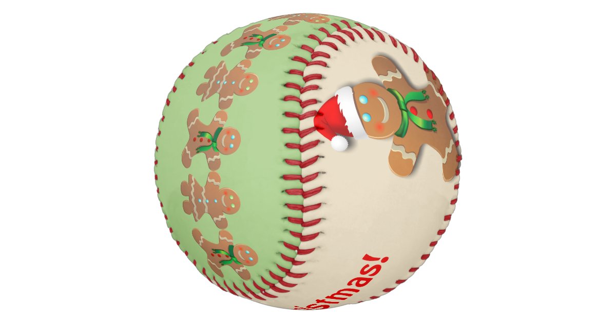Gingerbread Cookies Celebrating Xmas Softball | Zazzle