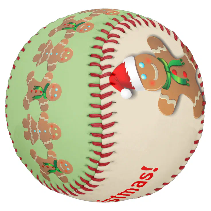 Gingerbread Cookies Celebrating Xmas Softball | Zazzle