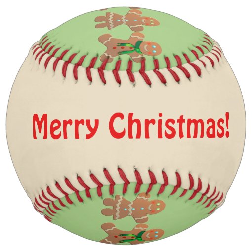 Gingerbread Cookies Celebrating Xmas Softball | Zazzle