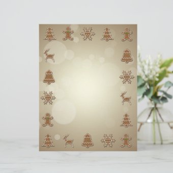 Gingerbread Cookies - Christmas Letterhead | Zazzle