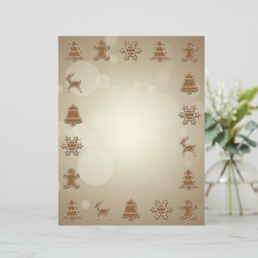 Gingerbread Cookies - Christmas Letterhead | Zazzle