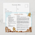 Gingerbread Cookies Christmas Recipe Postcard | Zazzle