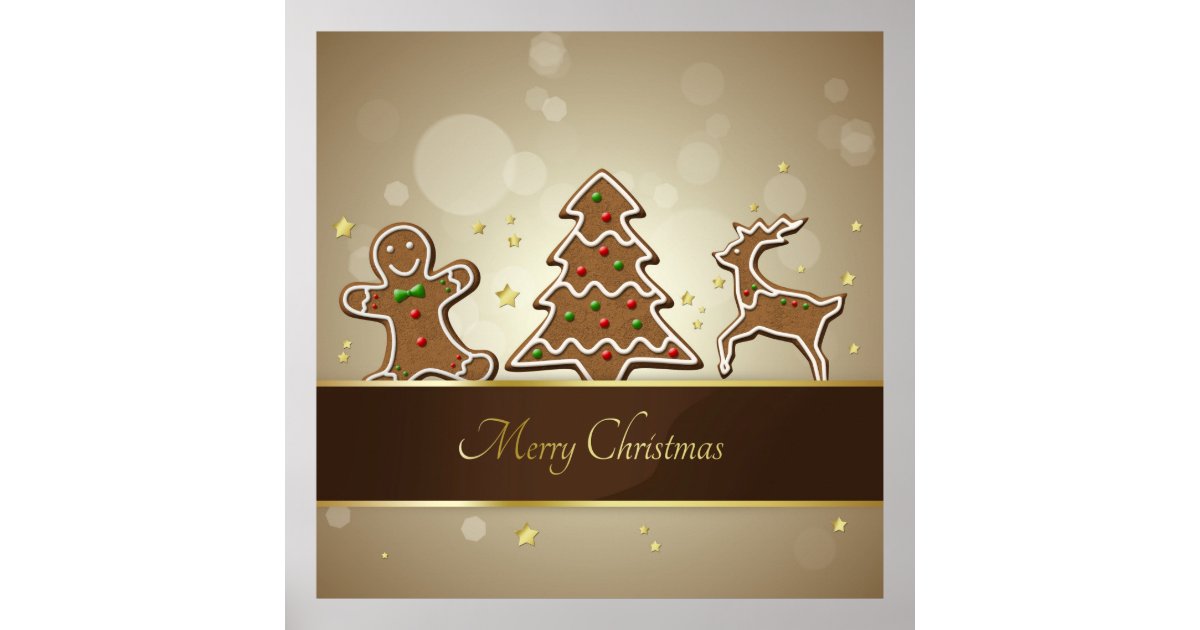 Gingerbread Cookies Poster | Zazzle