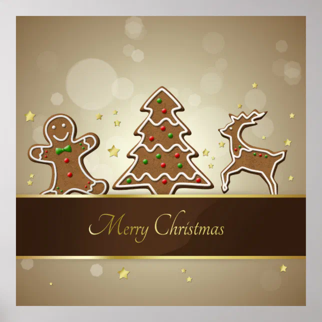 Gingerbread Cookies Poster | Zazzle