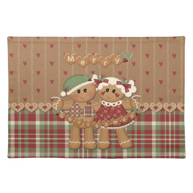 Gingerbread Country Christmas Placemat | Zazzle