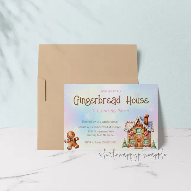 Gingerbread Decorating Party Invitation | Zazzle
