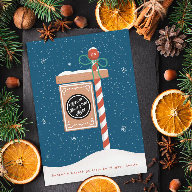 Gingerbread For Sale Sign Realtor Holiday Card | Zazzle
