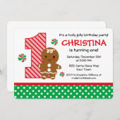 Gingerbread Girl 1st Birthday Invitation | Zazzle