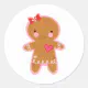 Gingerbread Girl Classic Round Sticker | Zazzle