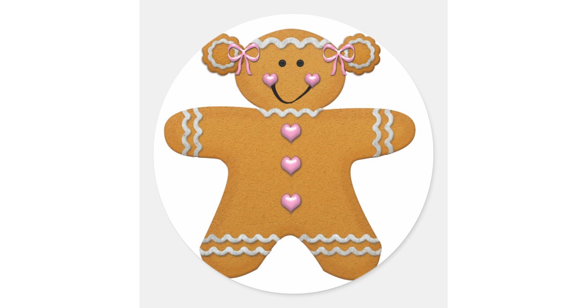 Gingerbread Girl Sticker | Zazzle