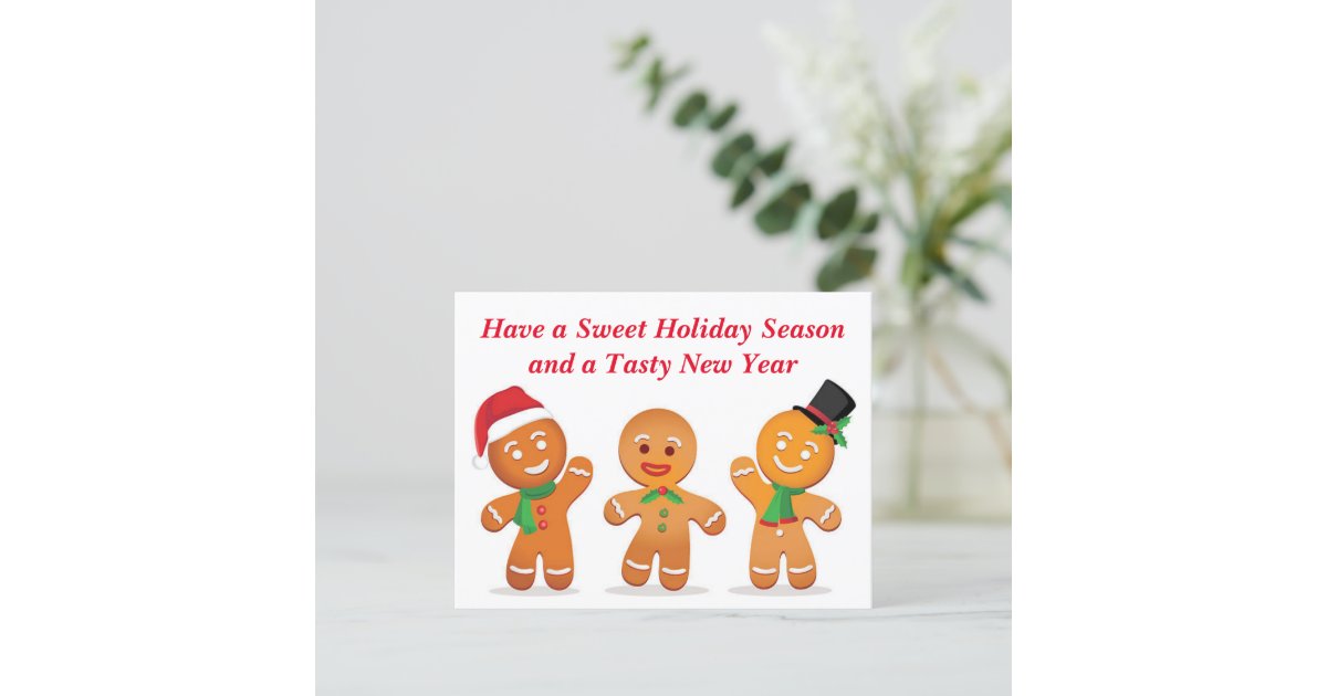 Gingerbread Greetings Postcard | Zazzle