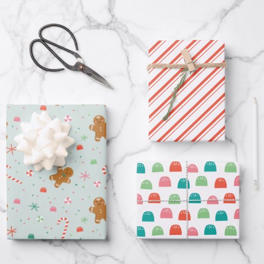 Gingerbread Gumdrop holiday wrapping paper | Zazzle.com