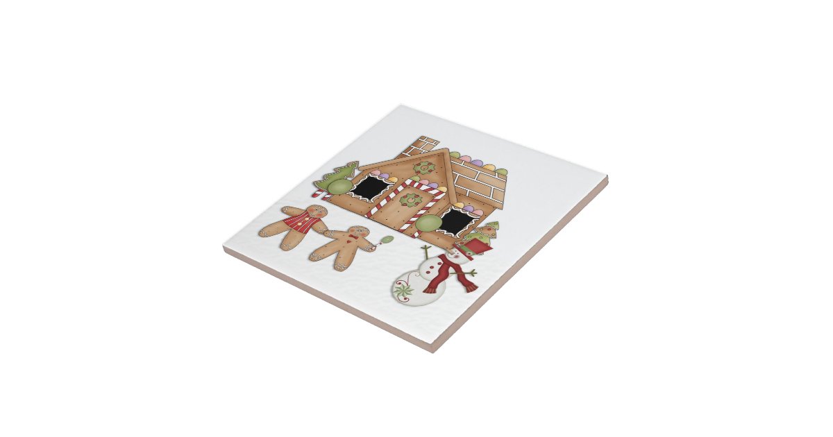 Gingerbread House Ceramic Tile | Zazzle