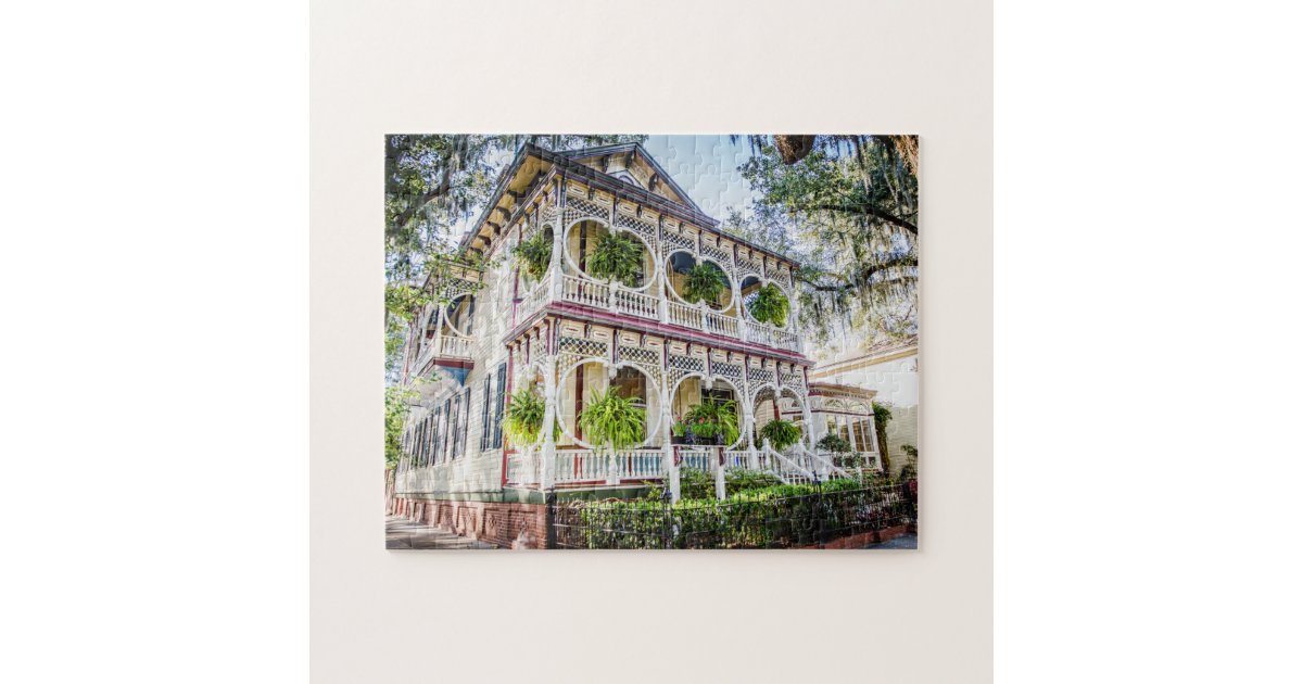 Gingerbread House Charming Savannah Photo Puzzle | Zazzle