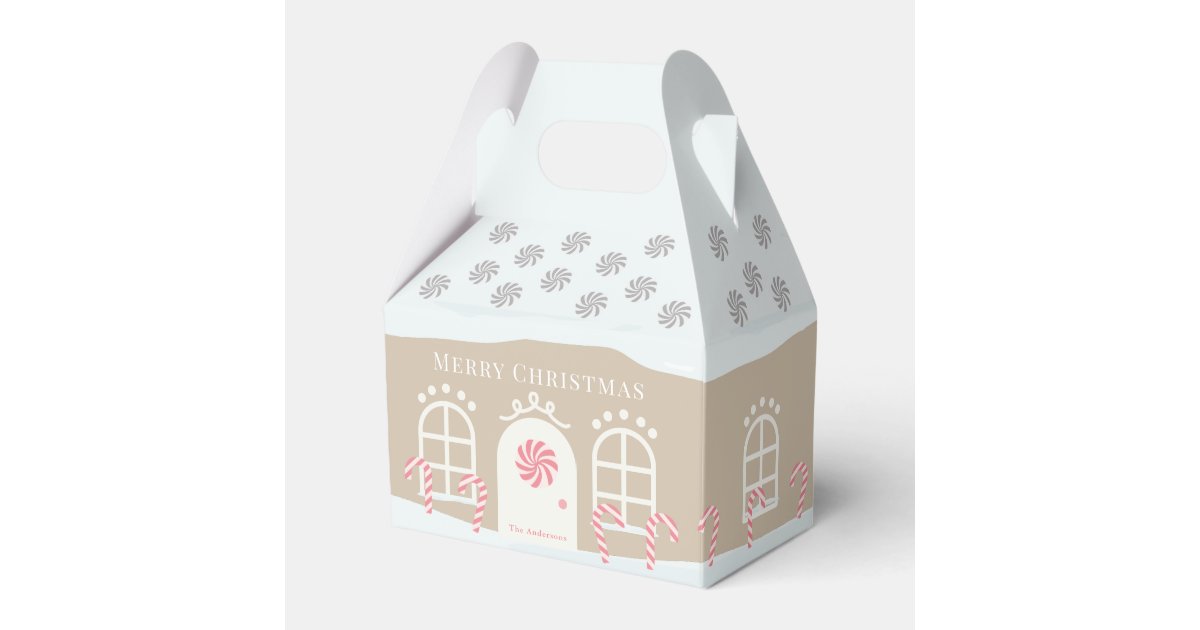Gingerbread House Christmas Holiday Favor Box | Zazzle