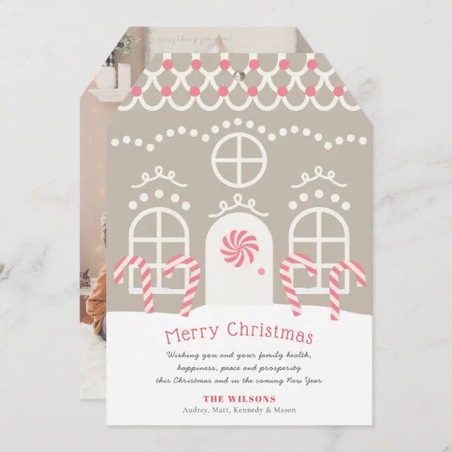 Gingerbread House Christmas Holiday Photo Card | Zazzle