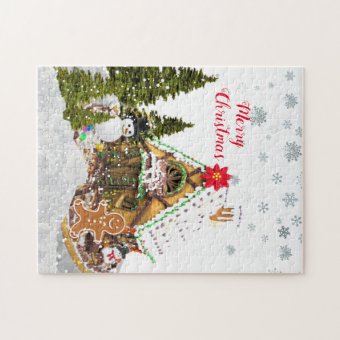 Gingerbread House Christmas Jigsaw Puzzle | Zazzle