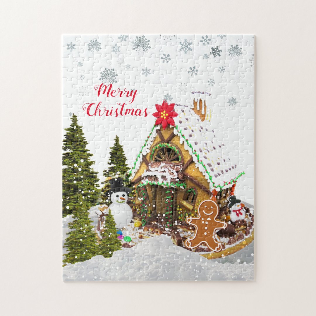 Gingerbread House Christmas Jigsaw Puzzle | Zazzle