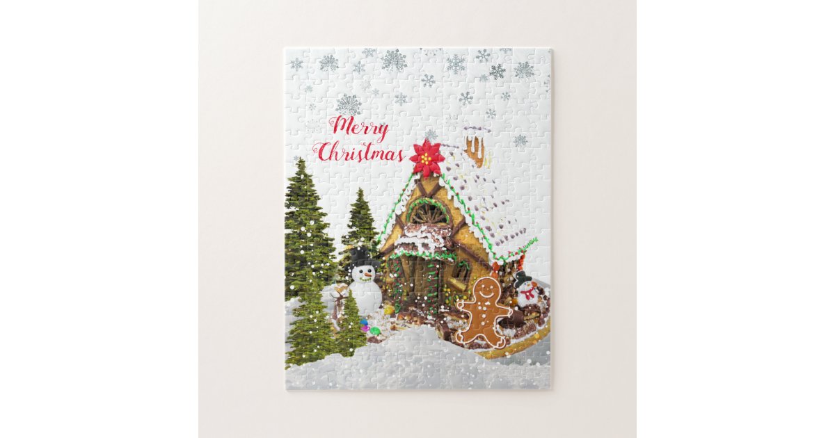 Gingerbread House Christmas Jigsaw Puzzle | Zazzle