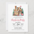 Gingerbread House Christmas Party Invitation | Zazzle