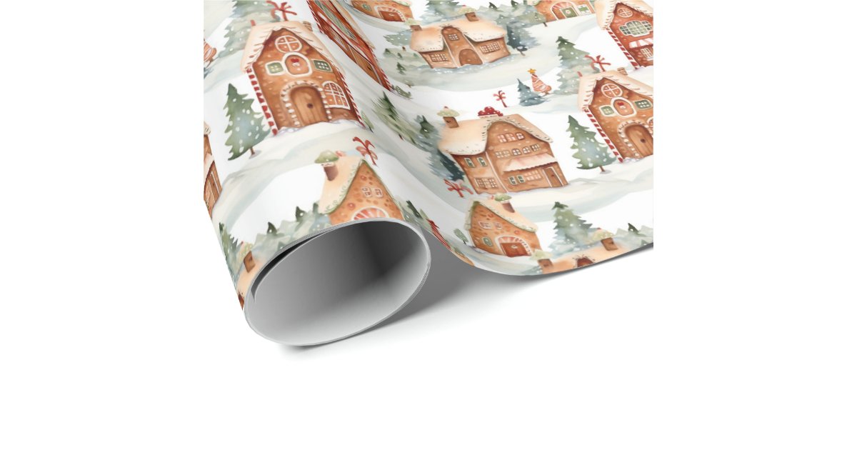 Gingerbread House Christmas Wrapping Paper | Zazzle