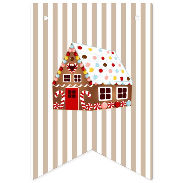 Gingerbread House Decorating Birthday Banner | Zazzle.com