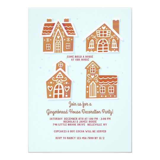 Gingerbread House Decorating Party Invitation | Zazzle.com