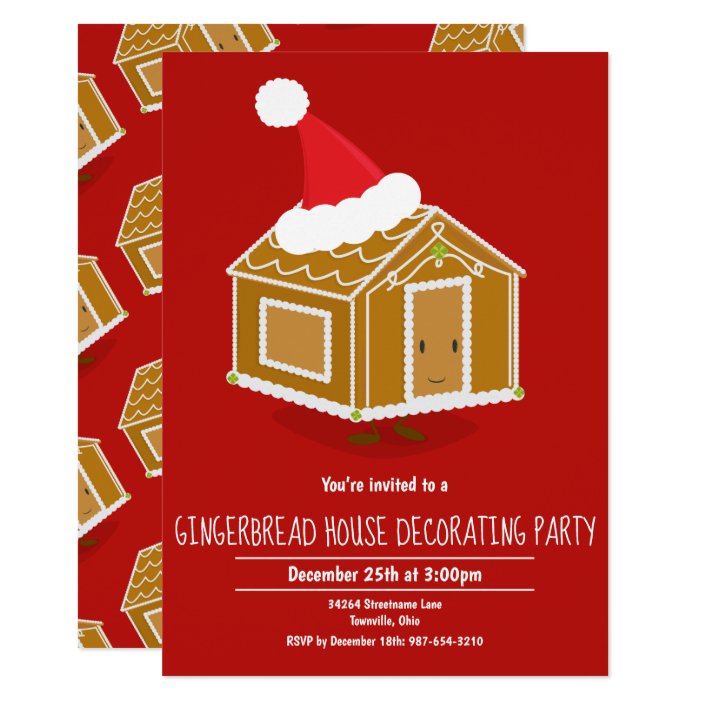 Gingerbread House Decorating Party Invitation | Zazzle.com