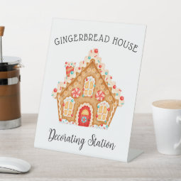 Gingerbread House Decorating Station Sign | Zazzle