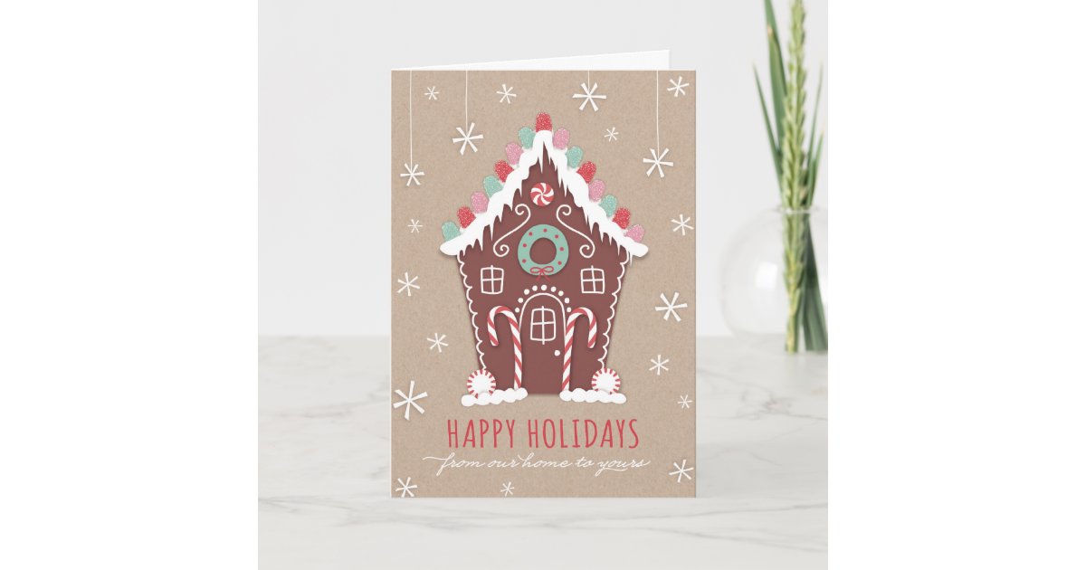 Gingerbread House Holiday Card | Zazzle