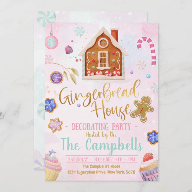 Gingerbread house invitation | Zazzle